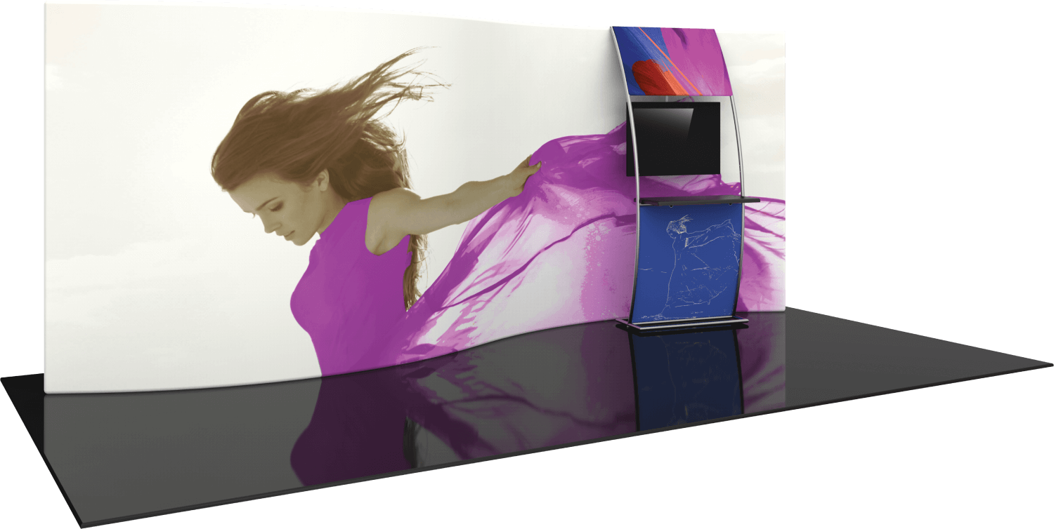 Formulate Master 20ft WSC2 Serpentine Curve Fabric Backwall - Booth ...